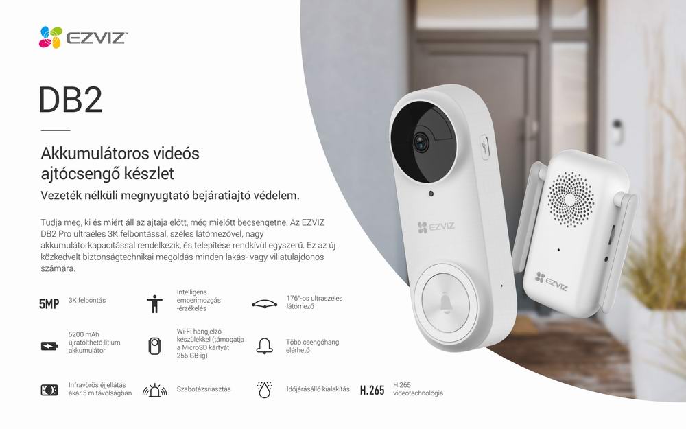 Ezviz DB2 Pro wifi ajtócsengő - ITCapital